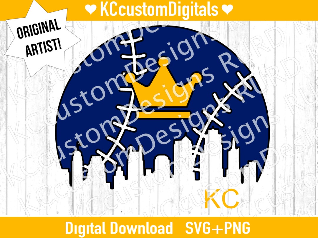 Kansas City Baseball Skyline SVG PNG, KC Baseball Svg, Kansas City ...
