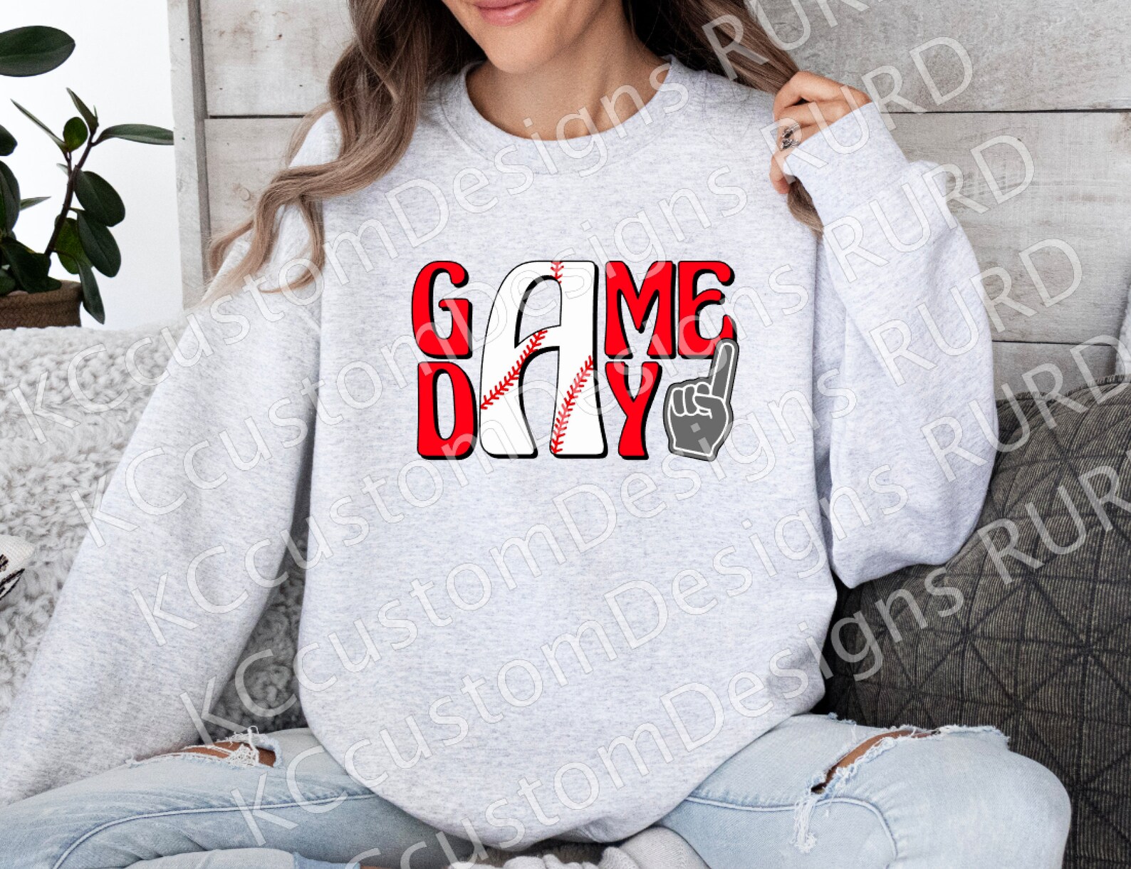 Game Day Red Baseball SVG PNG, Game Day Svg, Baseball Svg, Spirit ...