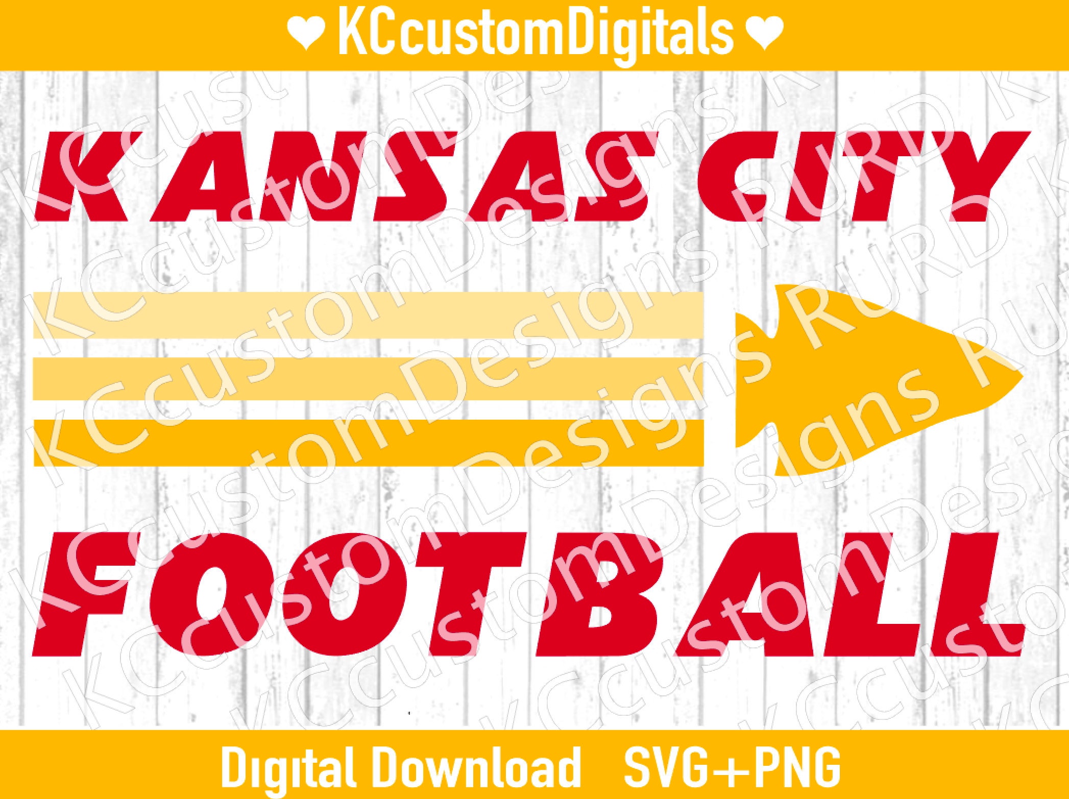 Kansas City Football Ombre SVG PNG Kc Football Svg Kansas - Etsy