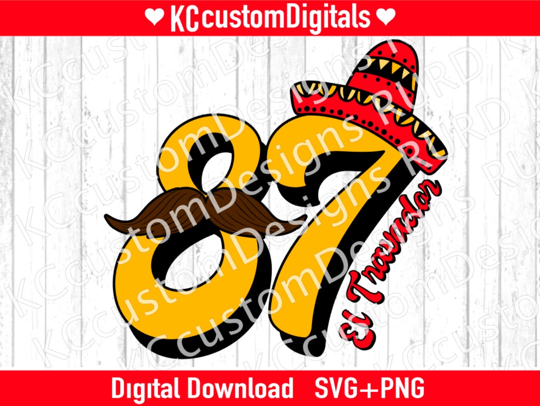 El Travador 87 SVG PNG, KC Football Svg, Kansas City Football Svg ...
