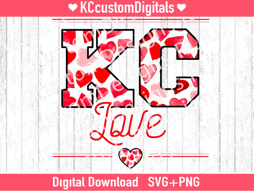 KC Love SVG Png, KC Football Svg, Kansas City Football Svg, Kansas City ...