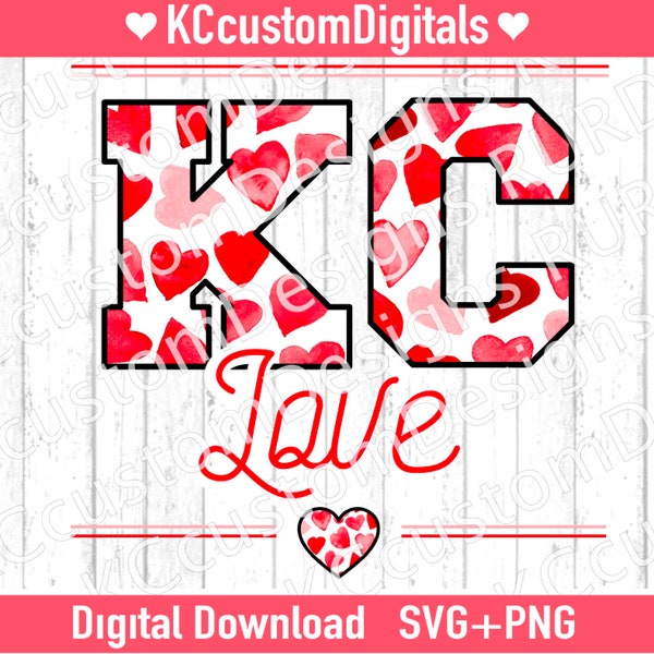 Kc Heart Svg - Etsy