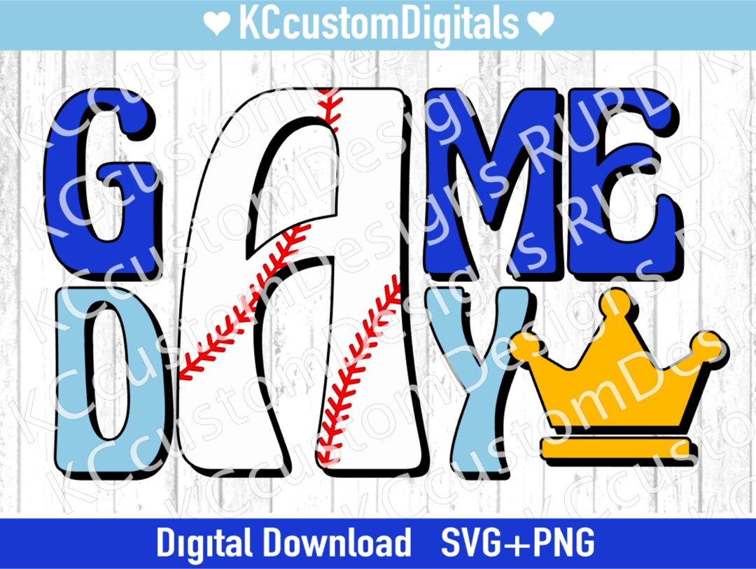 Kansas City Baseball Game Day SVG PNG, KC Baseball Svg, Kansas City ...