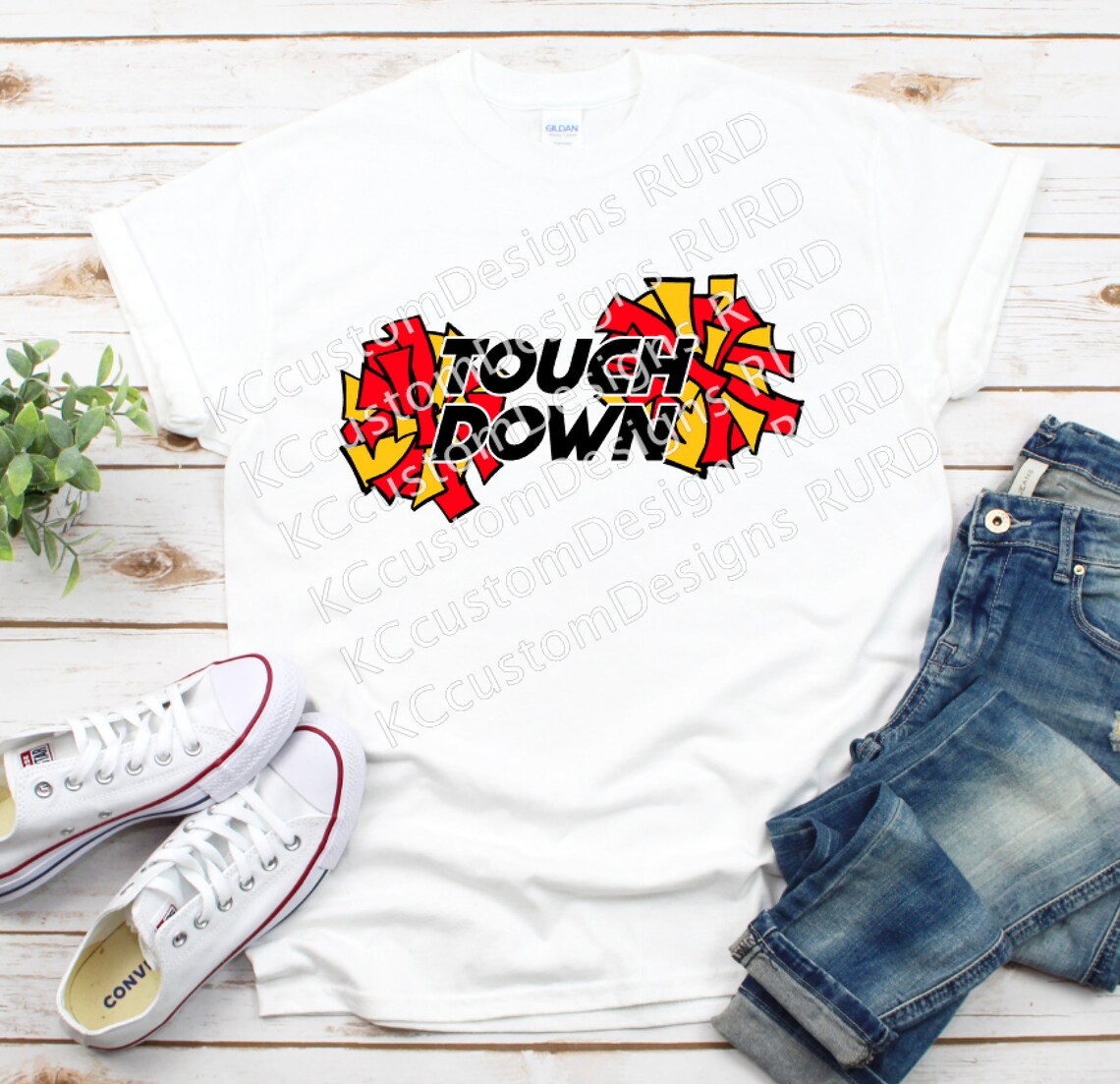 Touchdown Kansas City Pom Poms SVG PNG, KC Football Svg, Kansas City ...