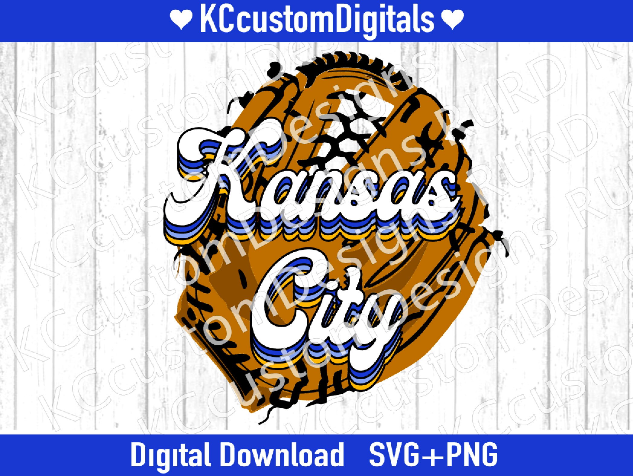Kansas City Baseball Glove SVG PNG, KC Baseball Svg, Kansas City ...