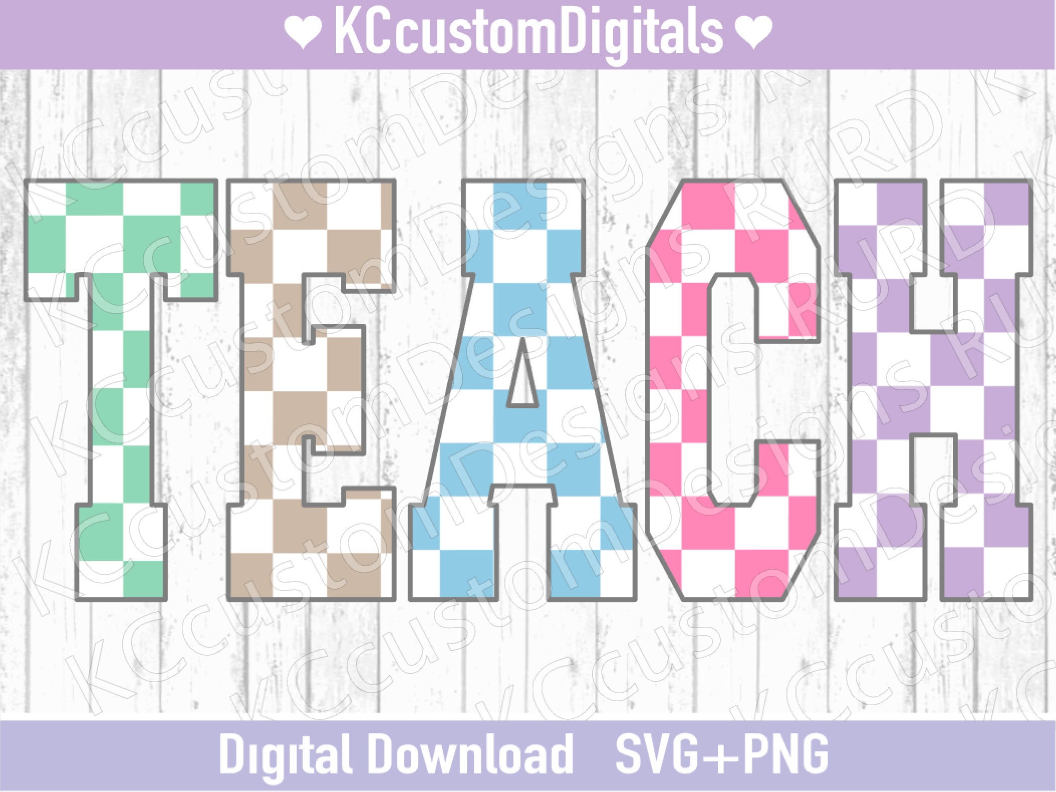 Teach Check Pattern SVG PNG, Teacher Appreciation Svg, Teacher Svg ...