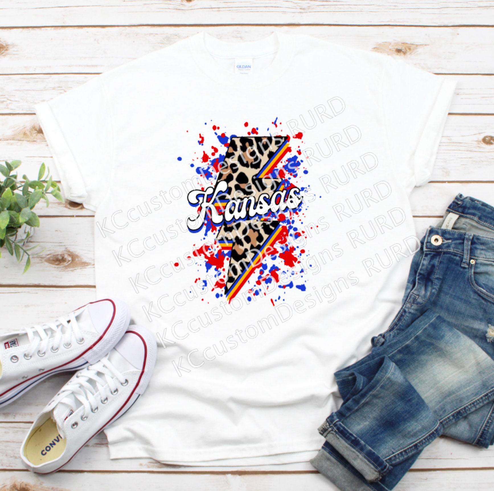 Kansas Leopard Splatter Lightning Bolt PNG KS Football Svg - Etsy