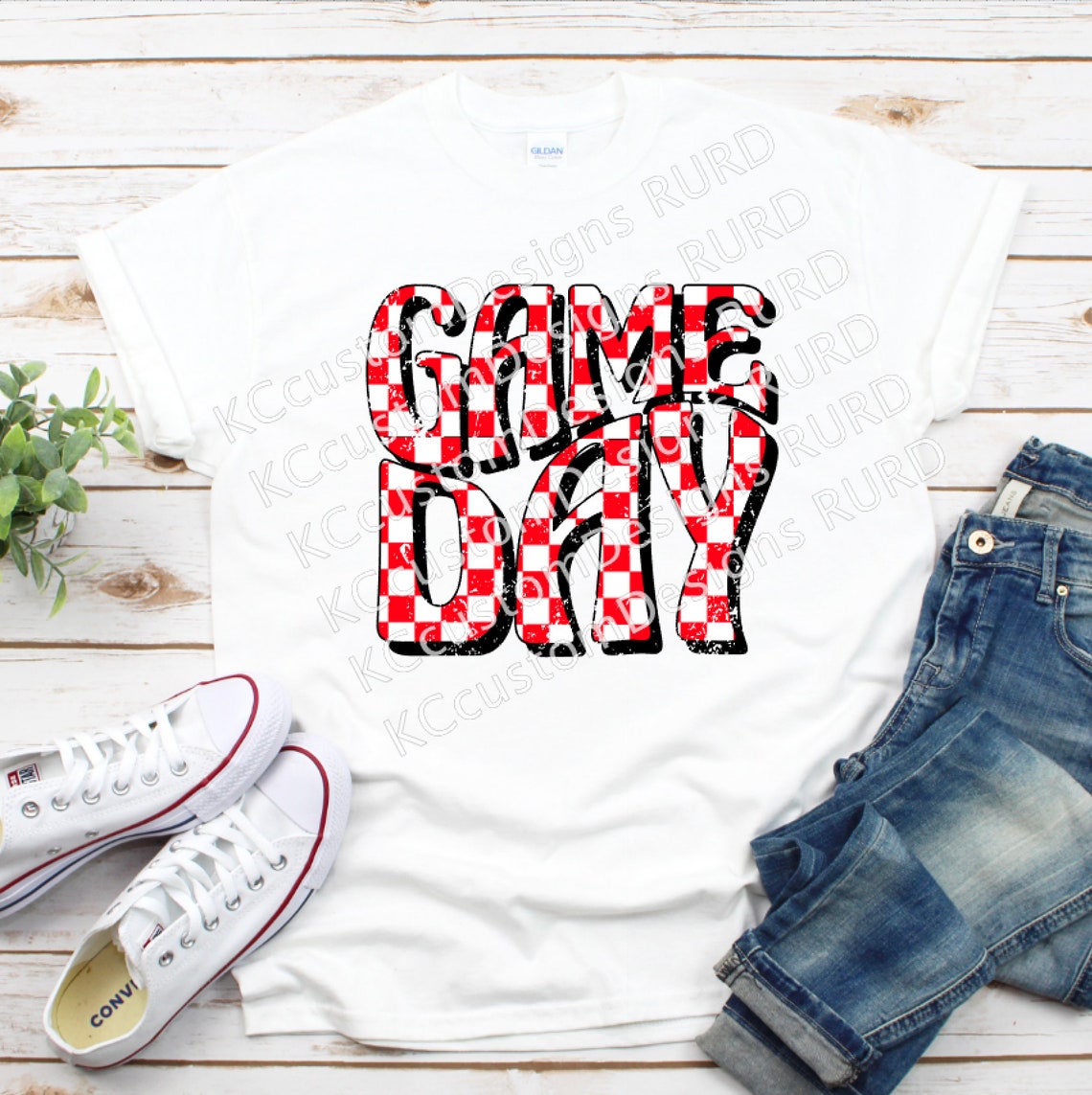 Groovy Game Day Red Checkered SVG Png, KC Football Svg, Kansas City ...