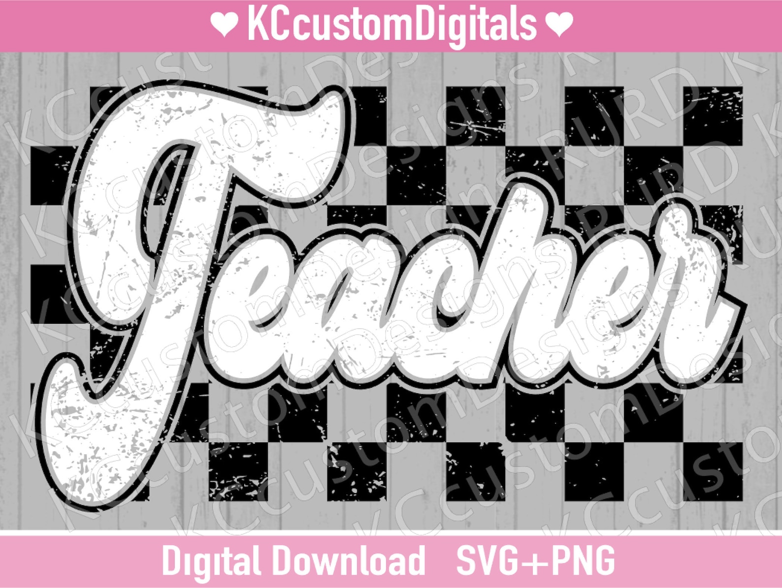 Teacher Groovy Check SVG PNG, Teacher Appreciation Svg, Teacher Svg ...