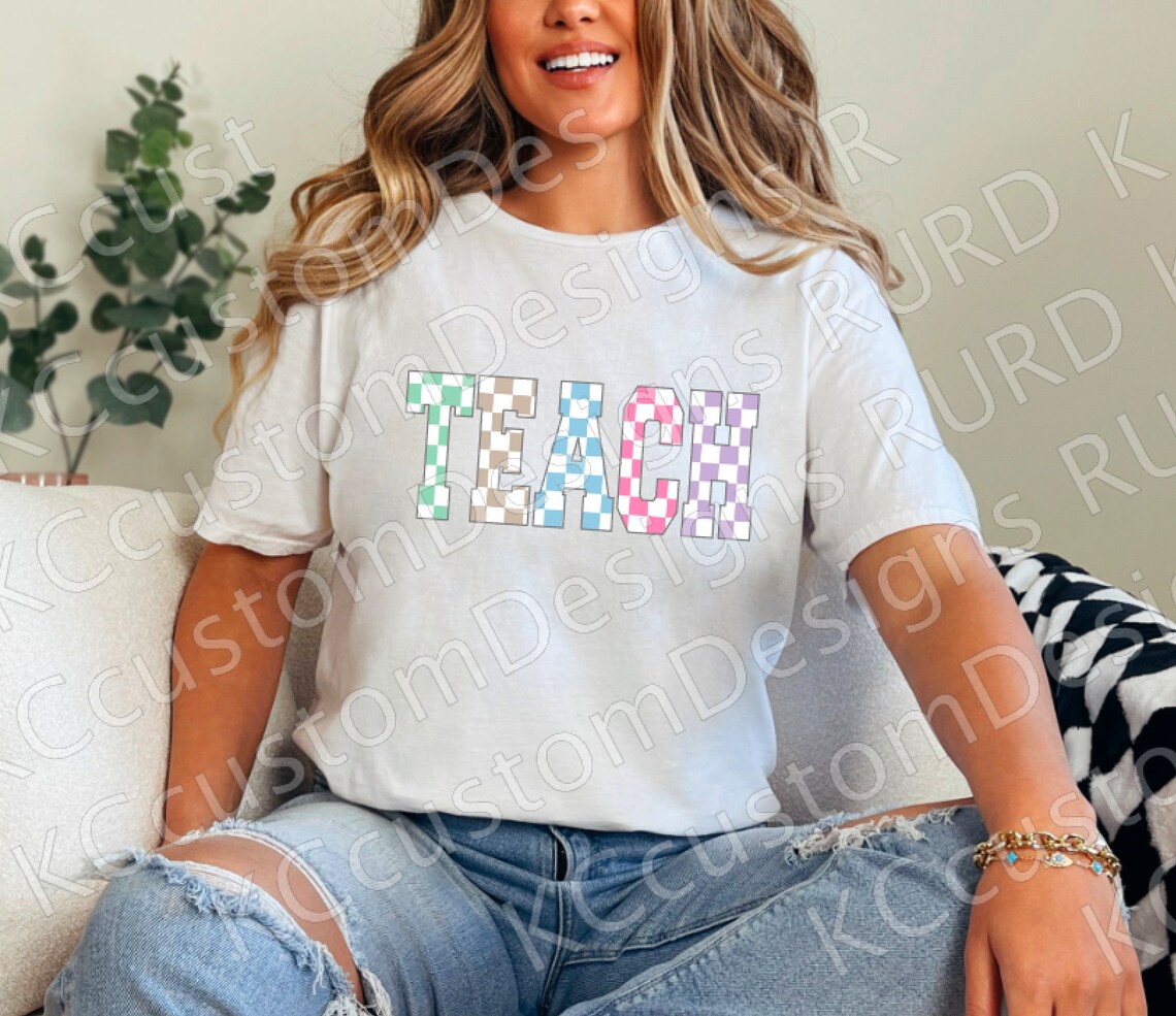 Teach Check Pattern SVG PNG, Teacher Appreciation Svg, Teacher Svg ...