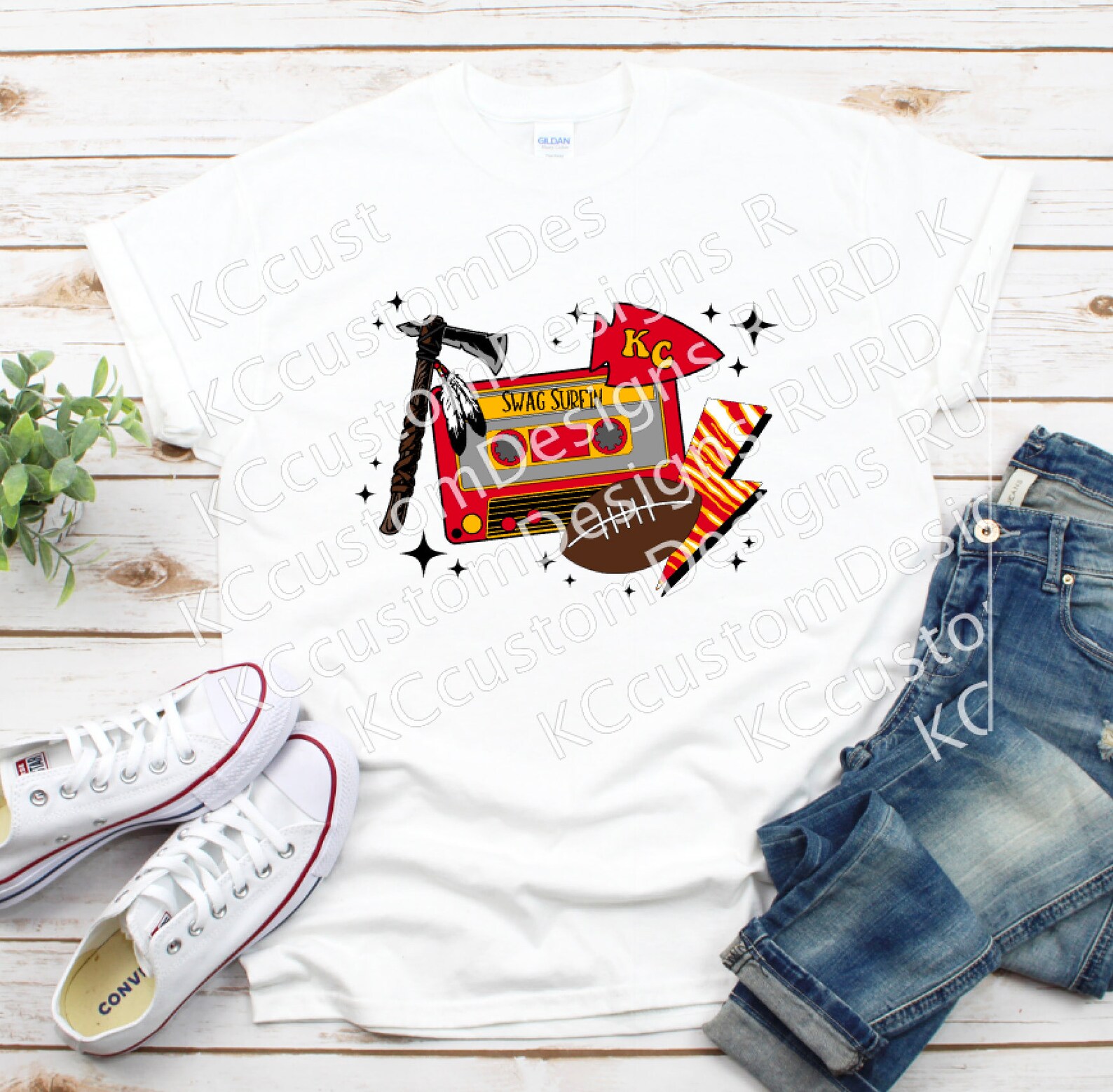 Kansas City Swag Surfin Cassette SVG PNG, KC Football Svg, Swag Surfin ...