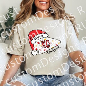 Merry Chiefsmas Santa Hatsvg PNG, Kansas City Christmas Svg, Kansas ...
