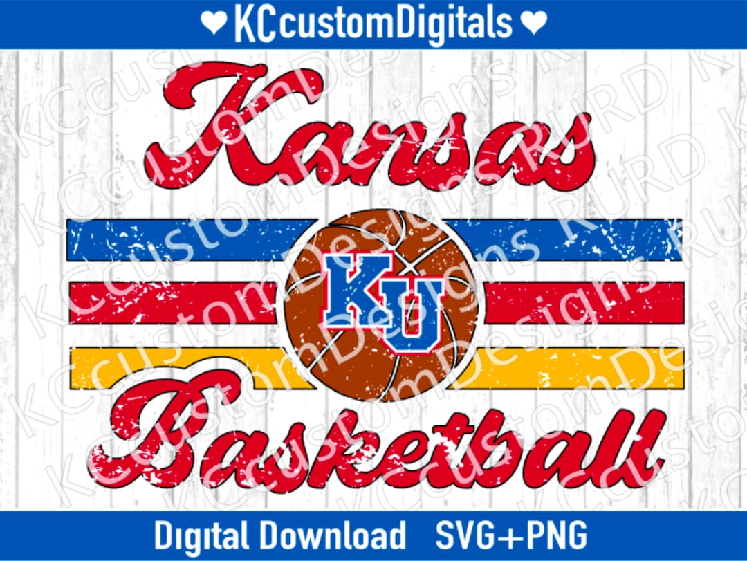 Kansas Basketball Retro Distressed PNG, KS Basketball Png, Kansas ...