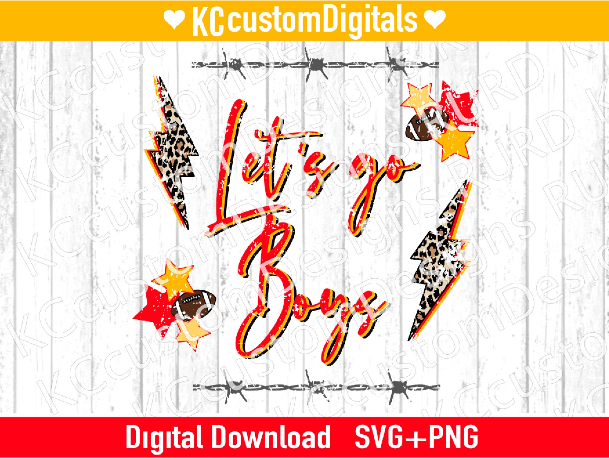 Lets Go Boys Kansas City Football SVG PNG, Kc Football Svg, Kansas City ...