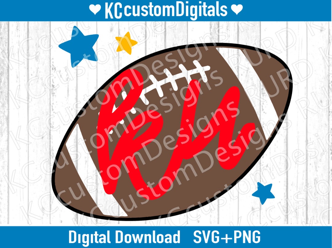 Kansas Red and Blue Football Stars PNG, KS Football Svg, Kansas ...