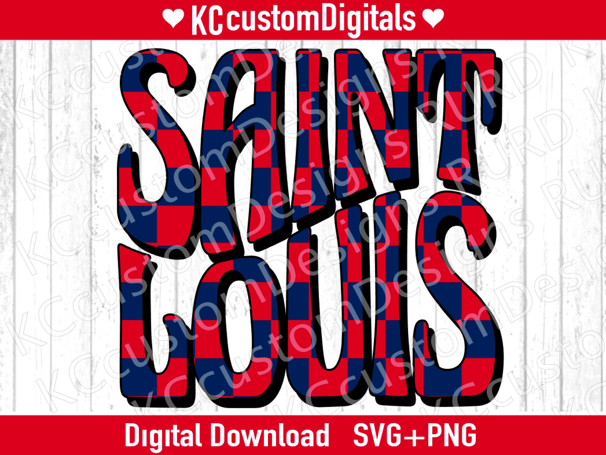 Saint Louis Baseball Groovy Check SVG PNG, Stl Baseball Svg, St Louis ...