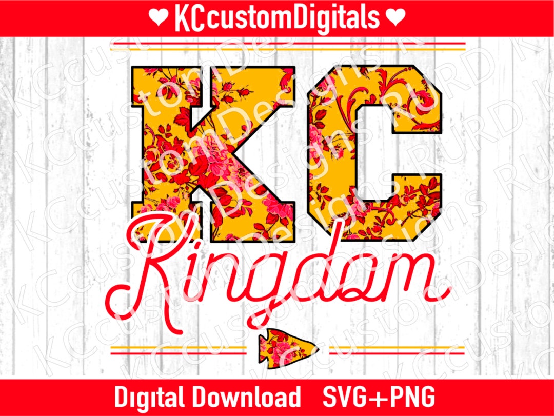 Kansas City Kingdom Floral SVG PNG, Kc Football Svg, Kansas City ...