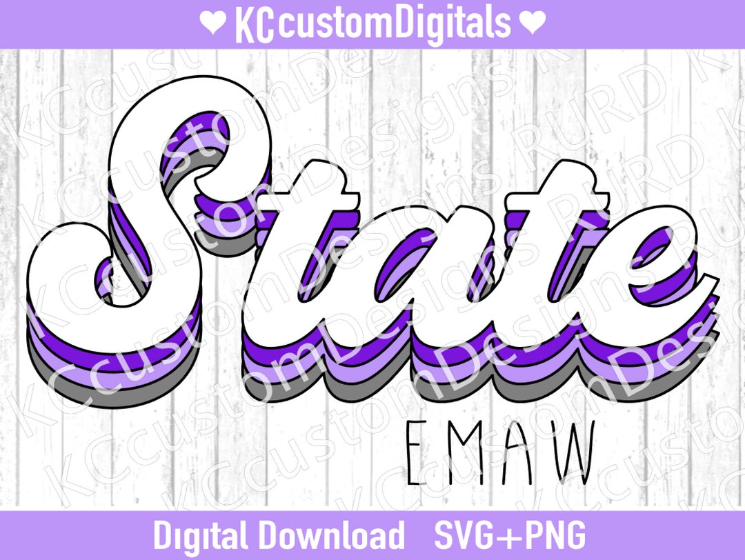 Retro Kansas State SVG PNG, State Football Svg, Kansas State Football ...