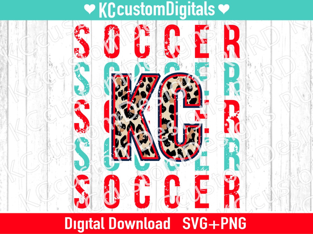 Kansas City Womens Soccer Repeating Distressed Svg Png, Kc Womens ...