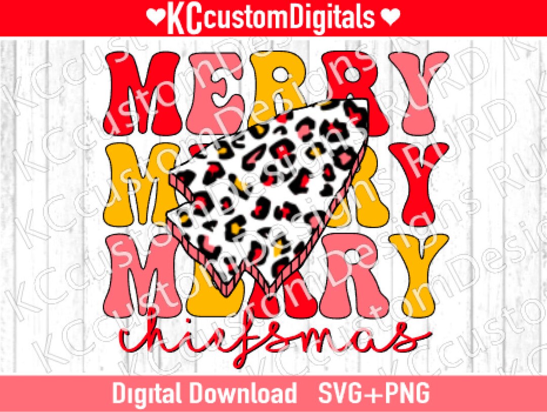 Merry Merry Merry Chiefsmas SVG PNG, Kansas City Christmas Svg, Kansas ...