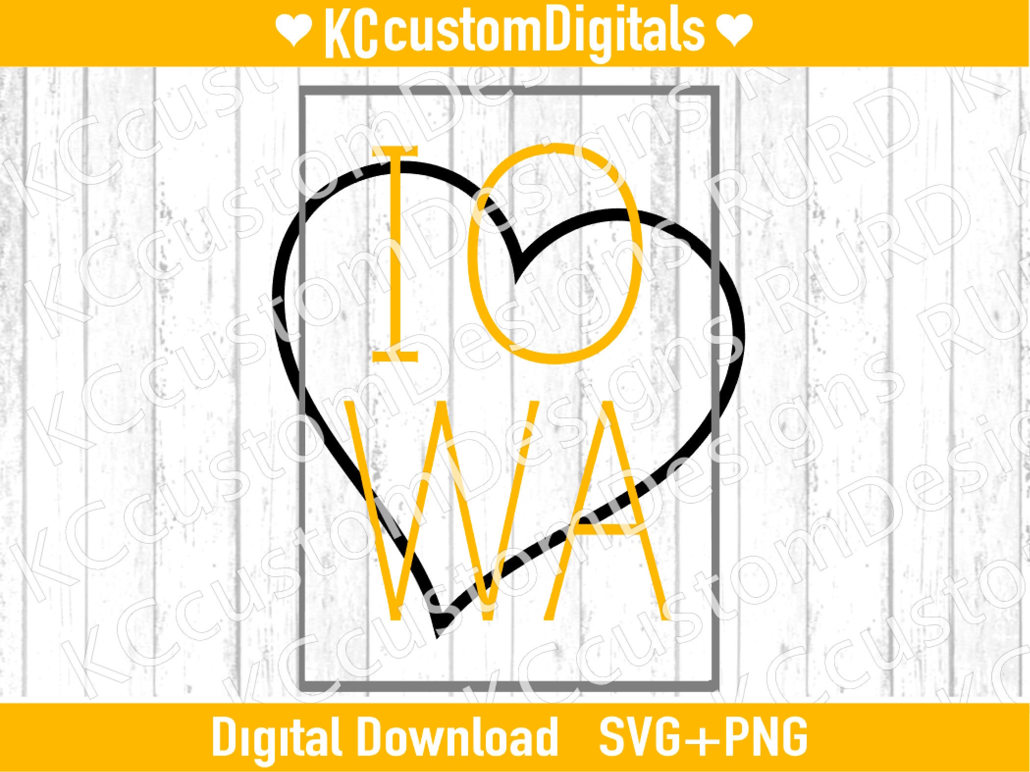 Iowa Heart Outline SVG Png, IA Basketball Png, Iowa Basketball Svg ...