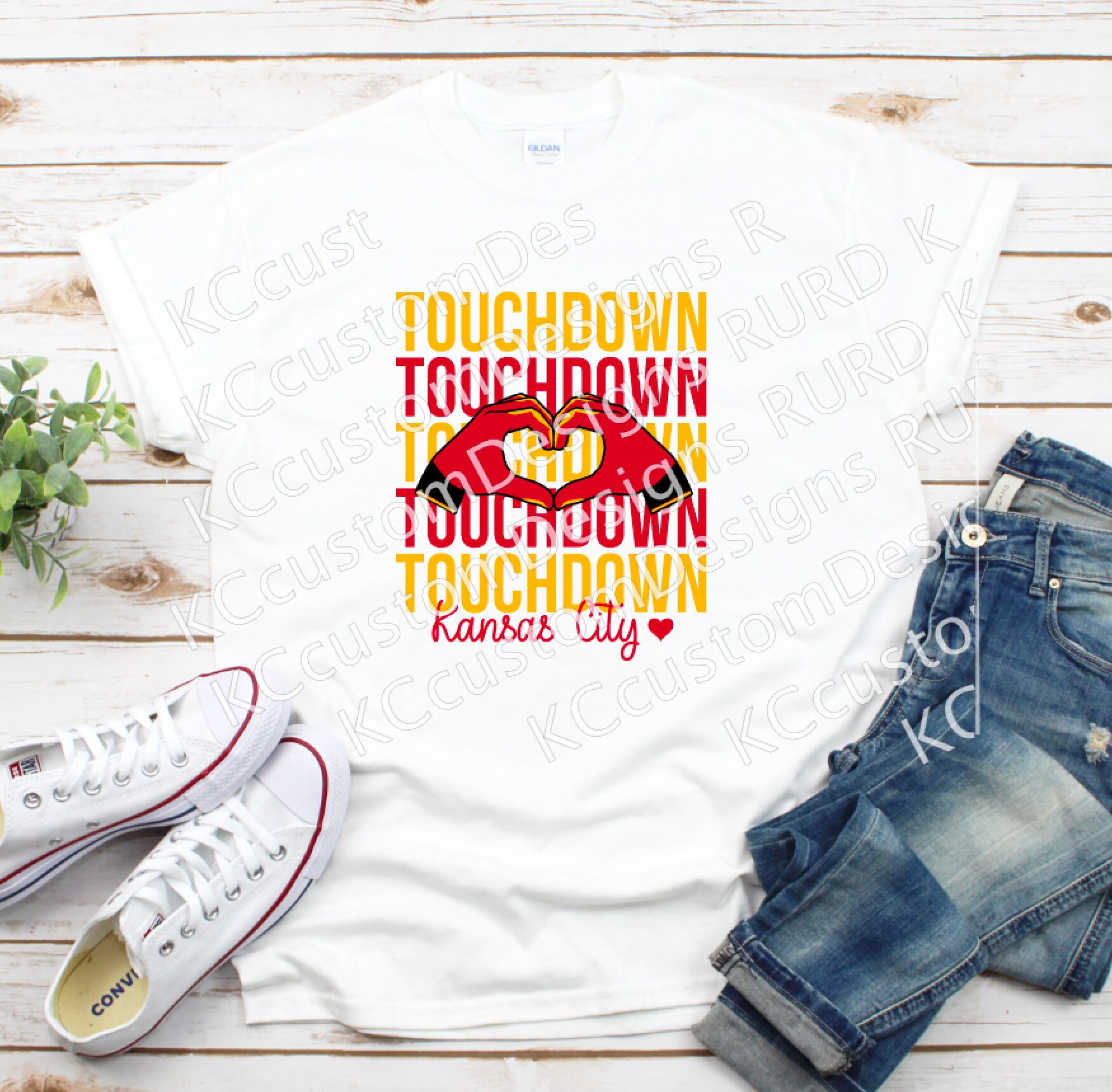 Heart Hands Touchdown Kansas City SVG PNG, KC Football Svg, Playoffs ...