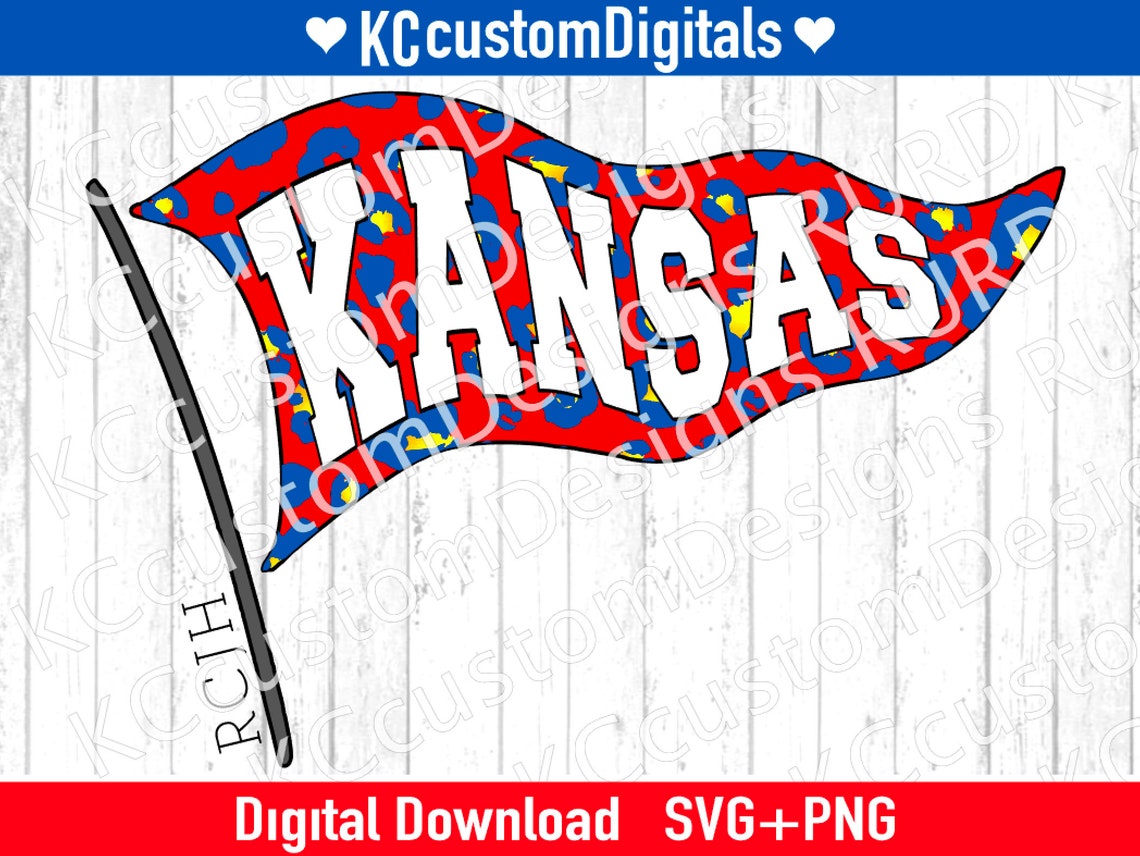 Kansas Leopard Flag PNG, KS Football Svg, Kansas Football Svg, RCJH Svg ...