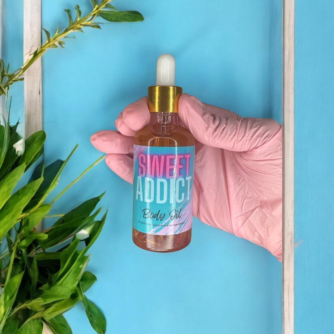 4oz Sweet Addict Body Oil Pink Cookie Co. - Etsy