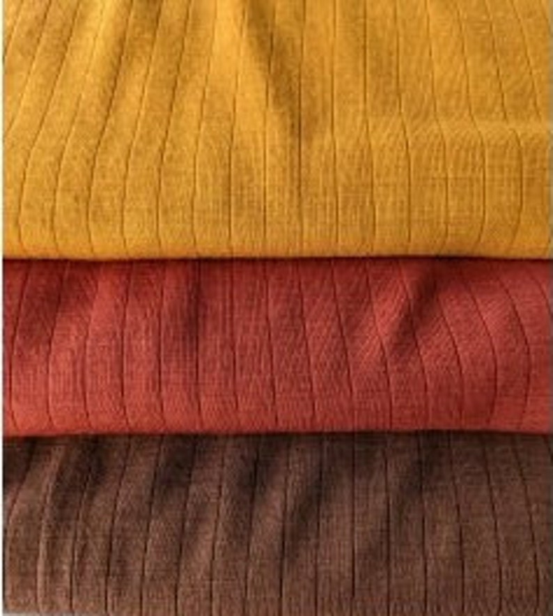 Knitted Fabric, 100% Merino Wool, Golden Yellow Rib Needle Drop 215 Gr ...
