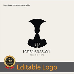 Modern Psychologist Logo Badge - Personalized Mental Health Brand ...
