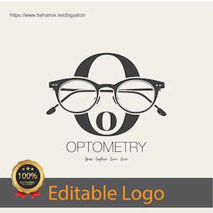 Stylish Eyeglasses Logo Design / Optical Logo / Custom Optician Logo ...