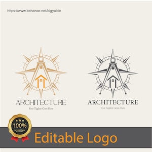 Architectural Compass Logo Design Kit / Architect Logo Design / Chic ...
