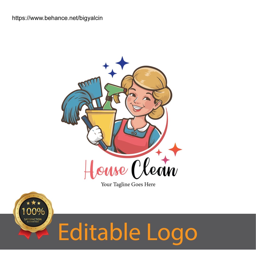 Unique House Cleaning Logo Service - Personalized for Your Business ...