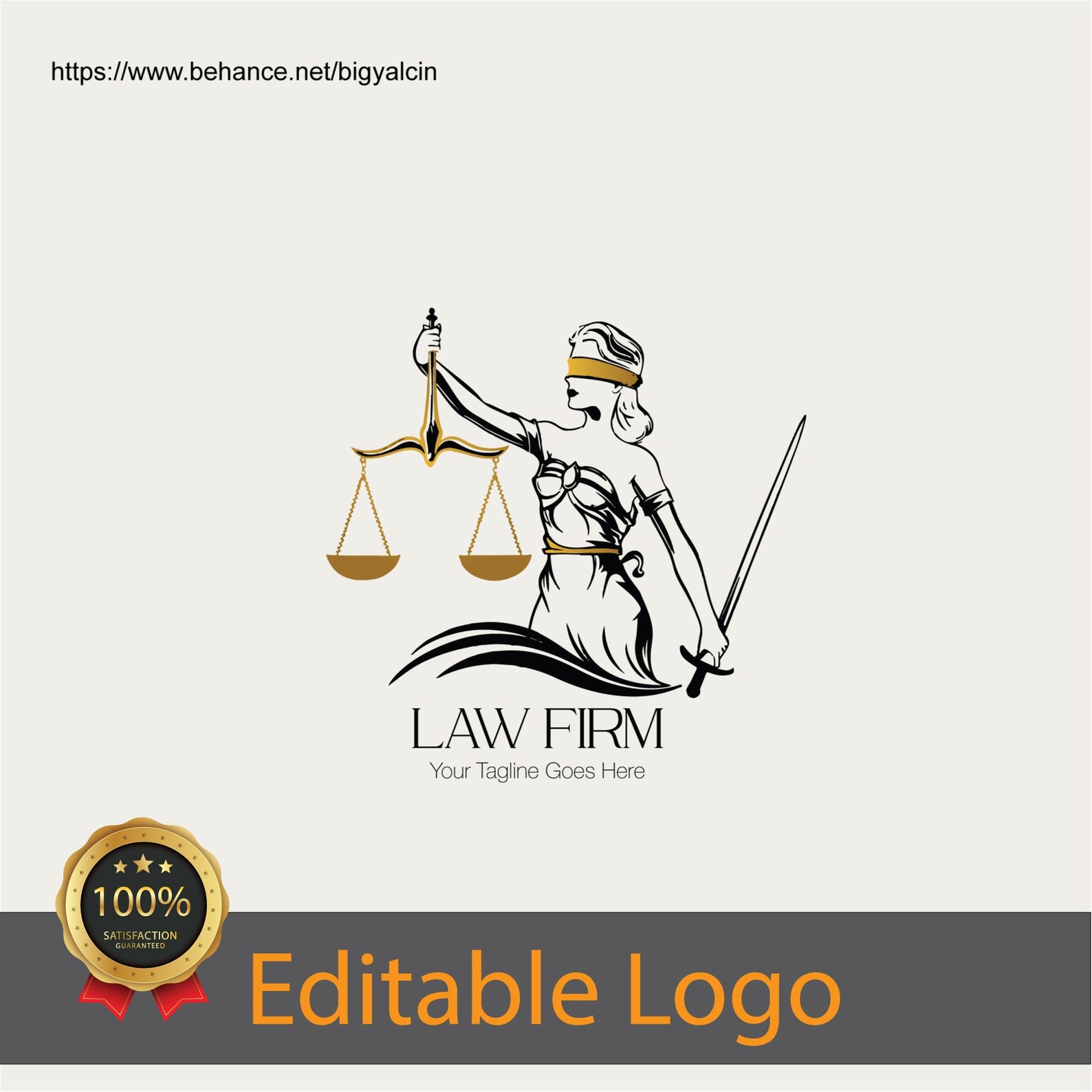 Law Firm Logo Design - Editable and Customizable / Custom Lawyer Logo ...