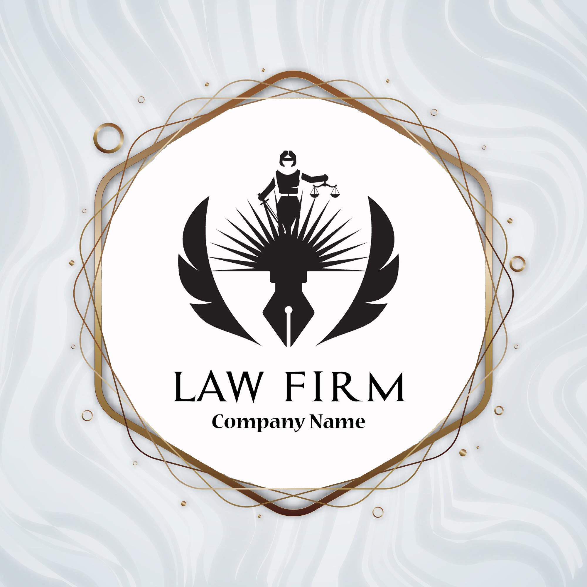 Lawyer Logo Design / Editable Law Firm Logo / Law Services Logo / Law ...