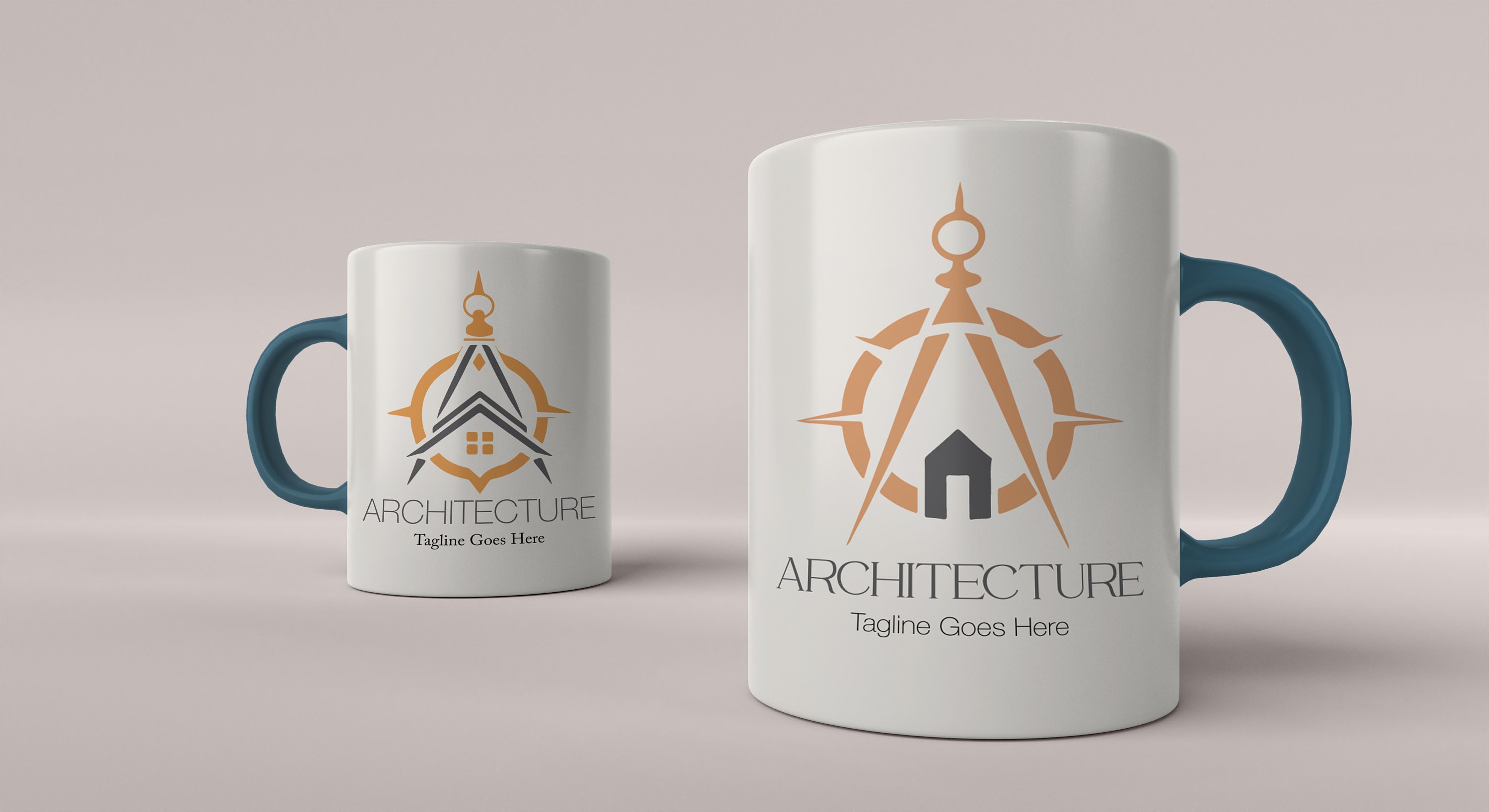 Professional Architect Logo Set Featuring Stylish Compass Designs ...