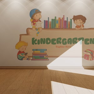 Kindergarten Logo Design / Editable Preschool Logo / Child Care Logo ...