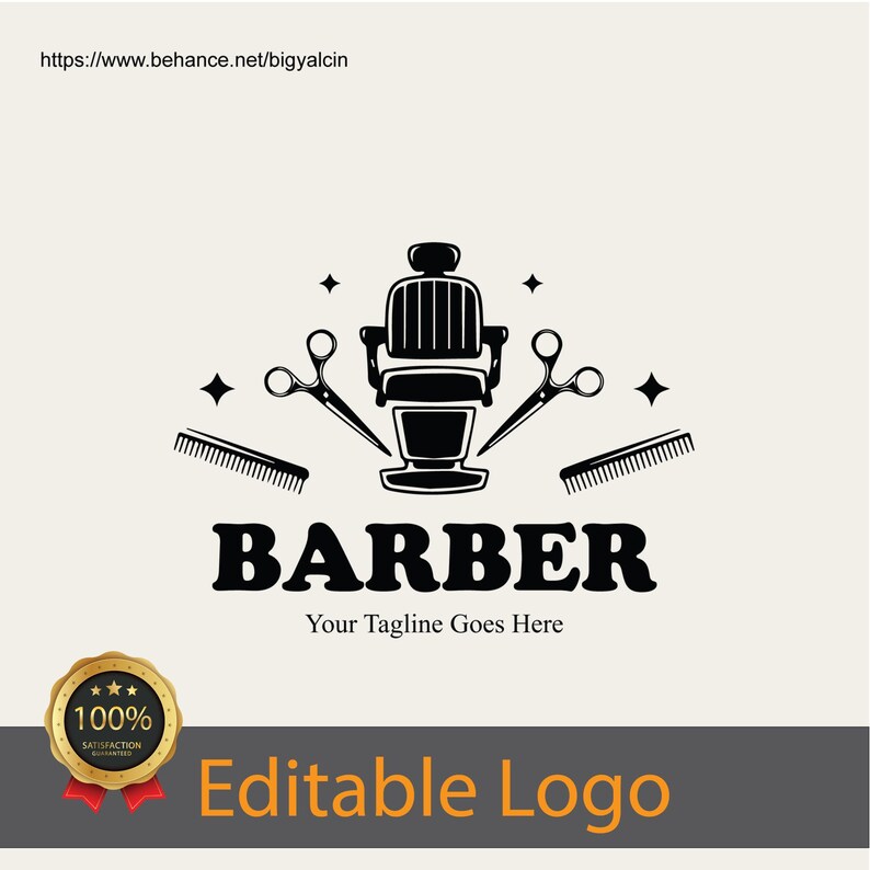 Modern Barber Logo - Perfect for Haircut & Styling Businesses / Custom ...
