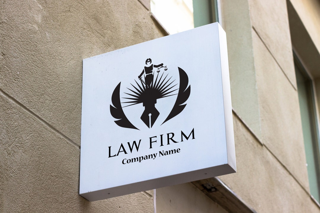 Lawyer Logo Design / Editable Law Firm Logo / Law Services Logo / Law ...