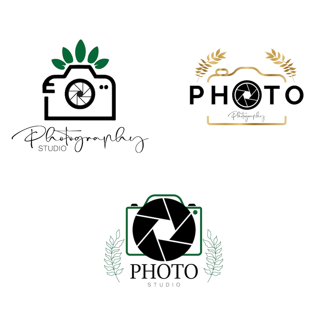 3 Unique Photography Logos / Photo Studio Logo / Photographer Logo ...