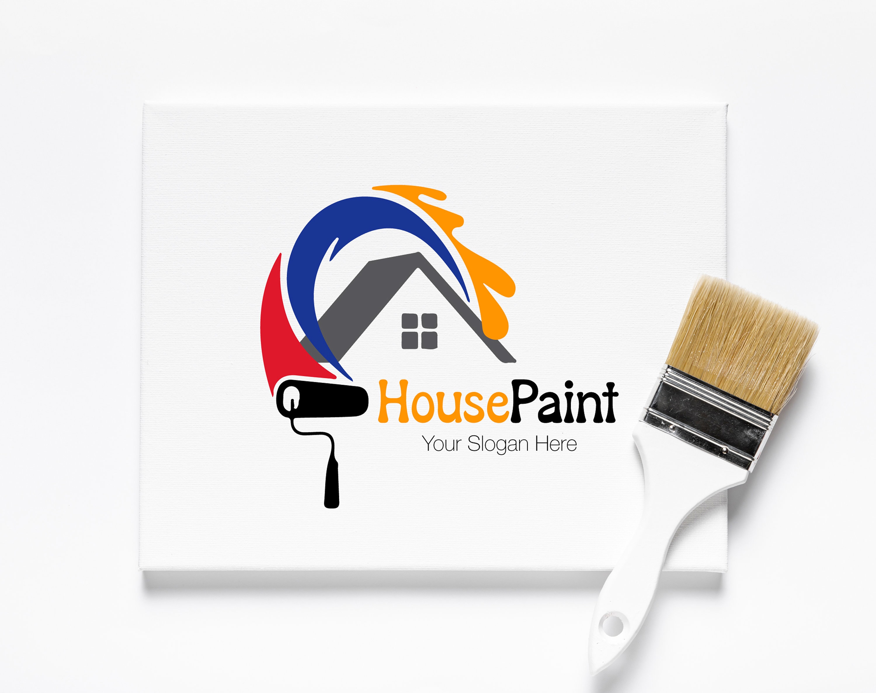 Custom Painting Company Logo / Colorful Painter Logo / Paint Brush Logo ...