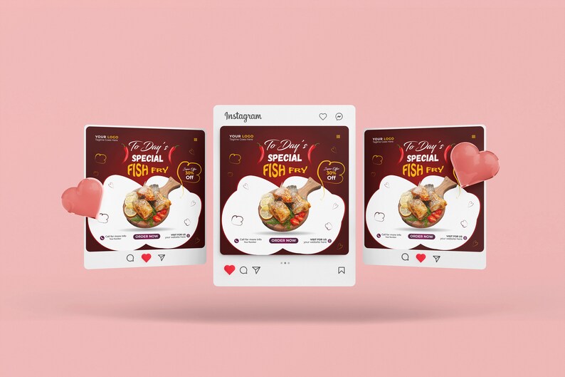 Flyer for Fish Fried / Fish Fry Cookout Instagram / Fried Fish Social ...