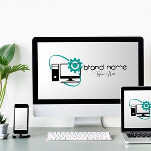 Computer Repair Logo / Computer Service Logo / Premade Computer Logo ...