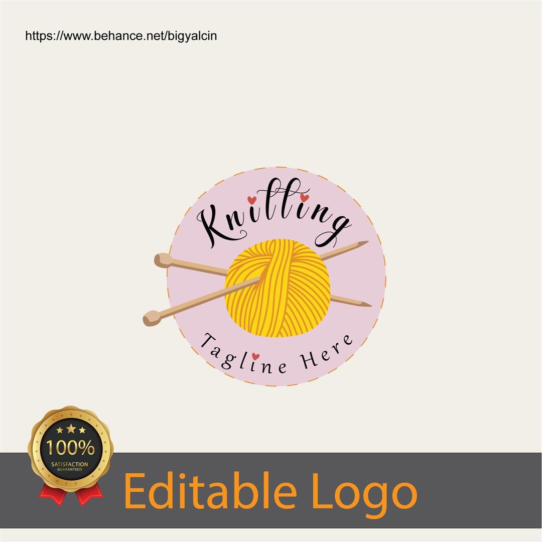 Sewing and Knitting Logo Design - Craft Lover's Decal / Ball of Yarn ...
