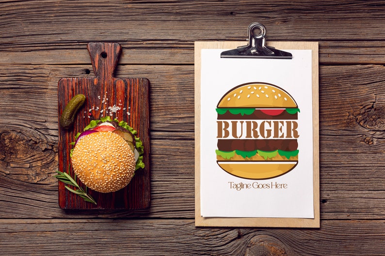Custom Burger Logo Design Kit for Restaurant Owners / Fast Food Logo ...
