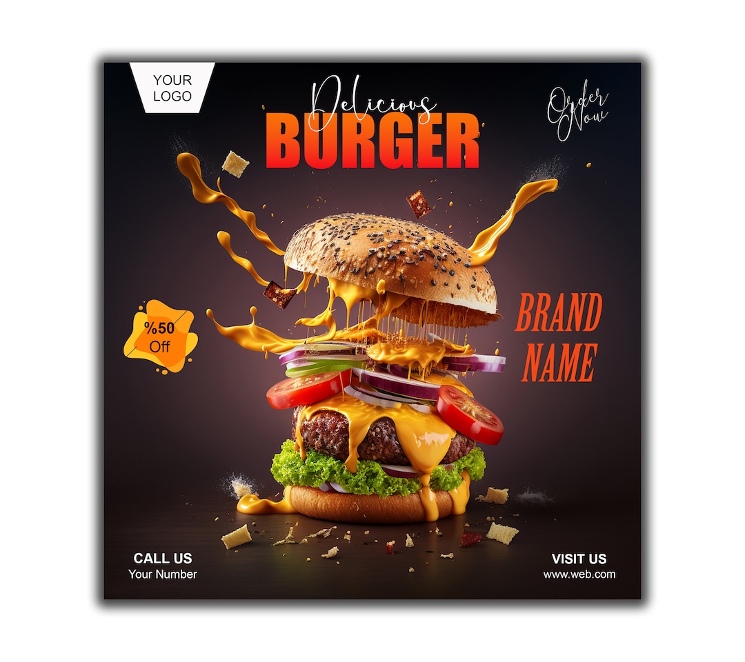 Burger Flyer Design / Burger Marketing Social Media / Fast Food ...