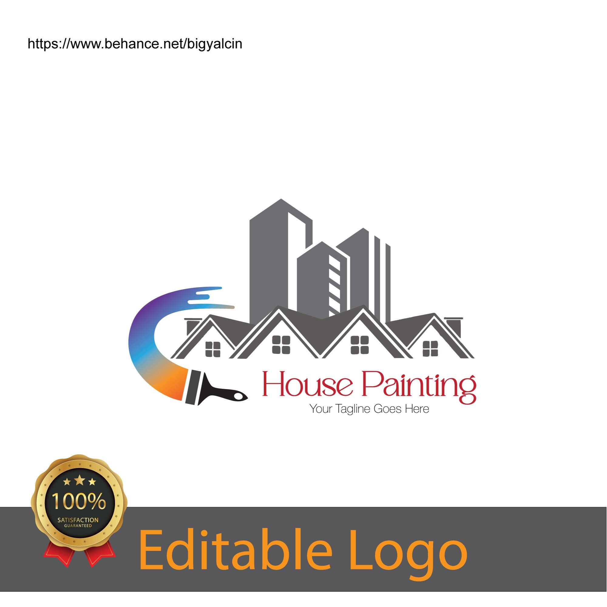 Stylish Painting Company Logo / House and Building Logo / House ...
