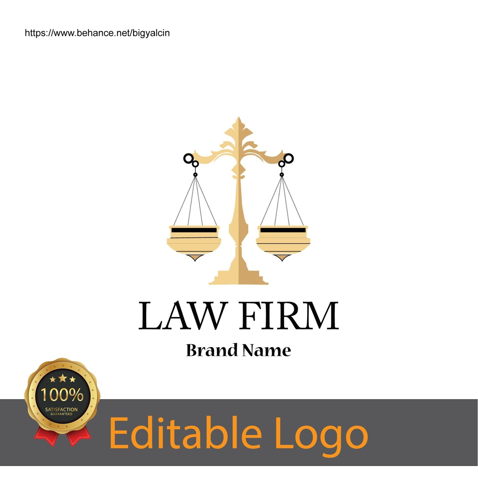 Lawyer Logo Design / Editable Law Firm Logo / Law Services Logo / Law ...