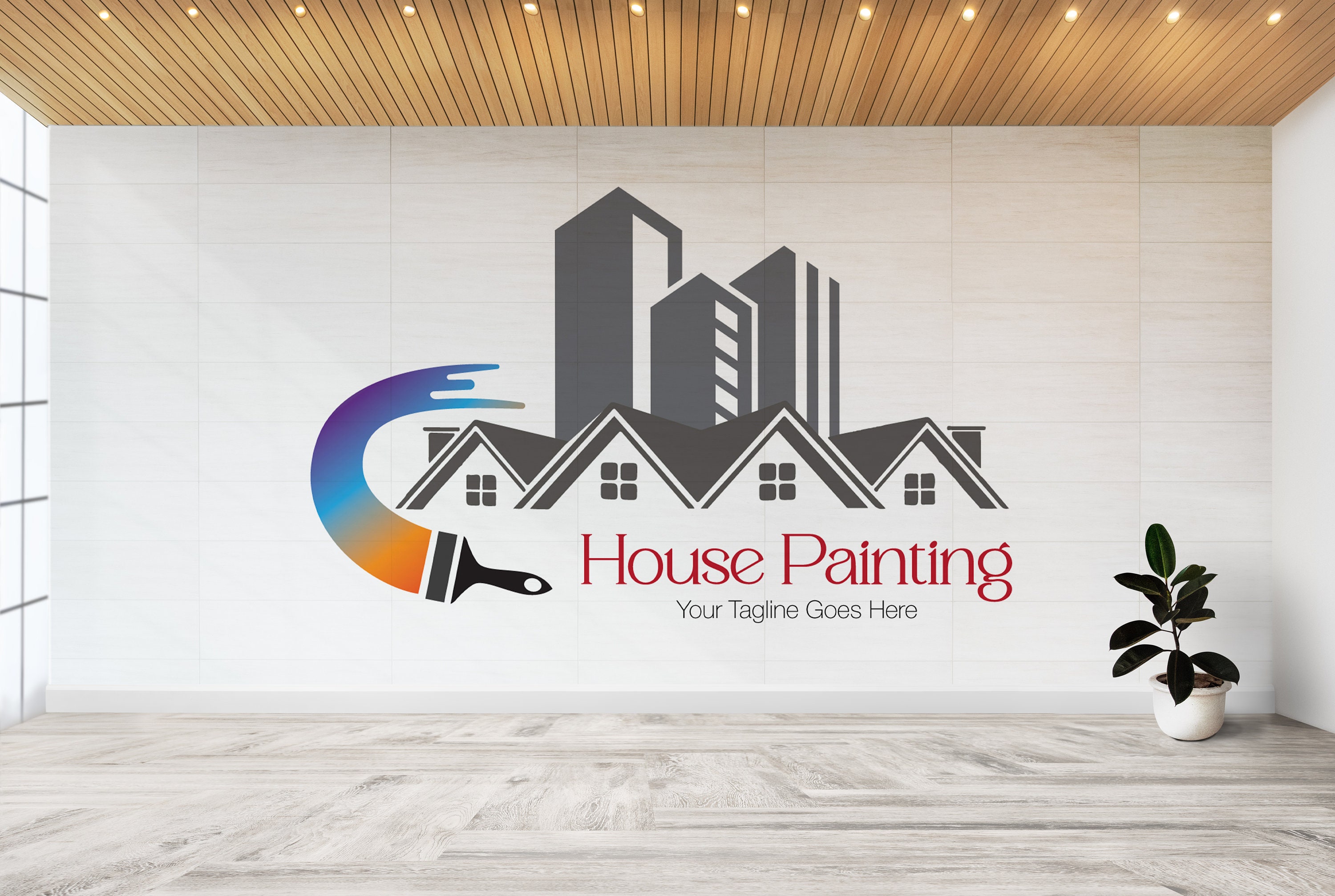 Stylish Painting Company Logo / House and Building Logo / House ...