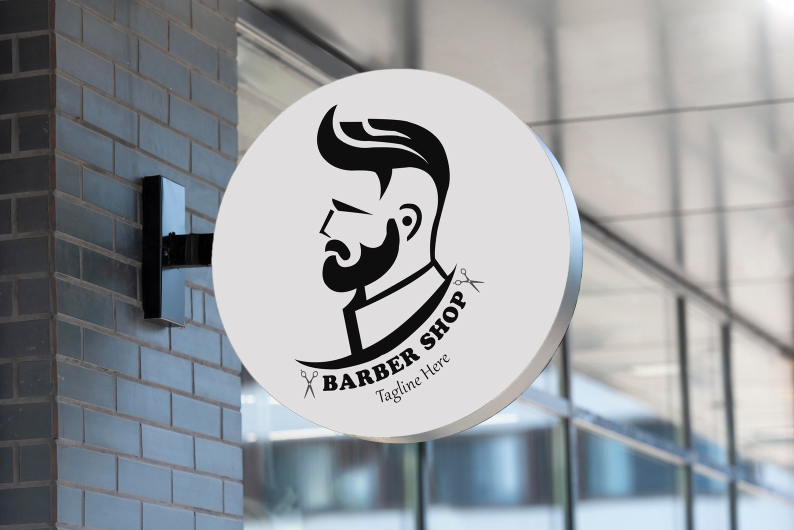 Editable Barber Logo / Barber Shop Logo Design / Mustache Logo ...
